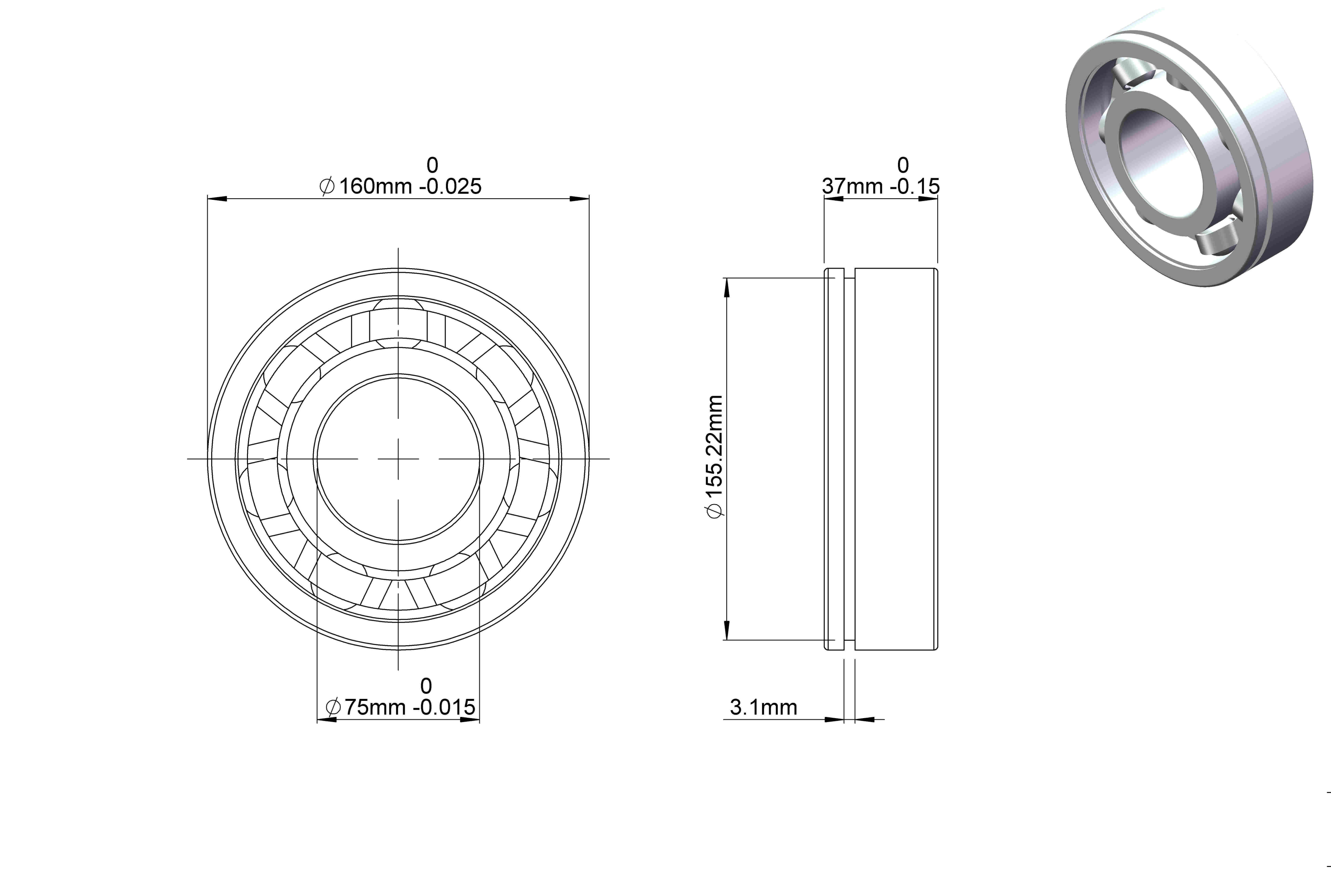6315 N bearing - Snap Ring Groove Ball Bearings - Bearing Maker