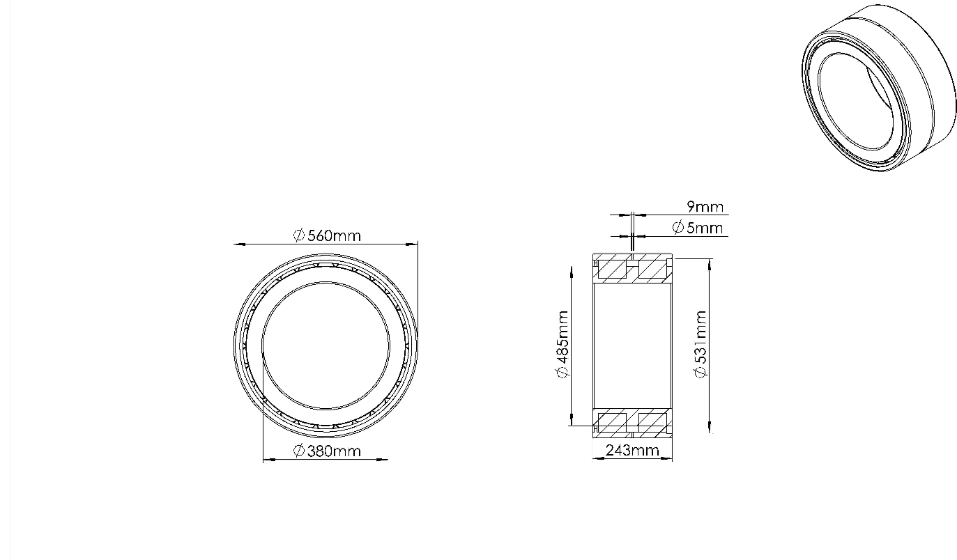 NNCF 5076 CV bearing | Double Row Full Complement Cylindrical Roller ...