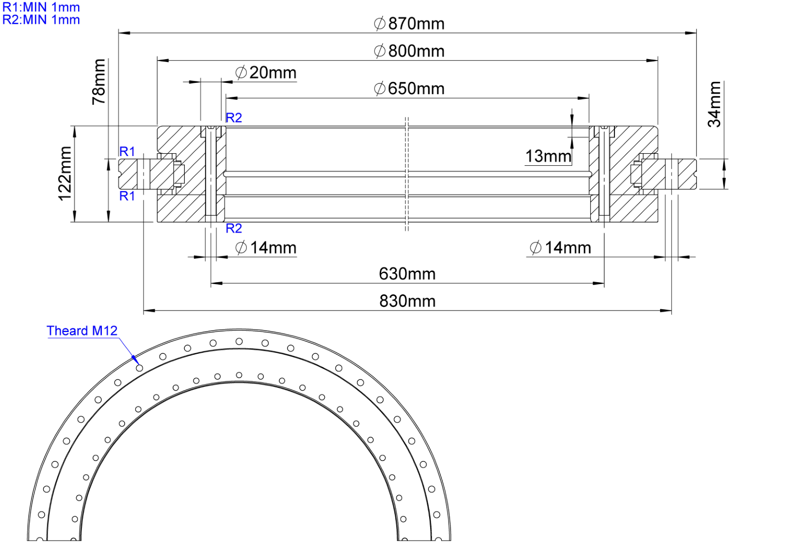 NRT 650 A bearing - Super-Precision Axial-Radial Cylindrical Roller ...