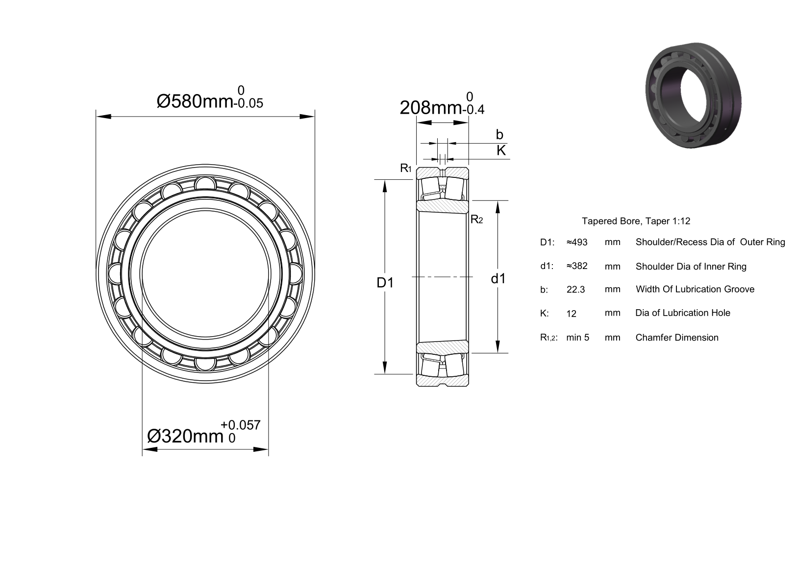 23264 CCK/W33 bearing - Double Row Spherical Roller Bearing | Bearing Maker